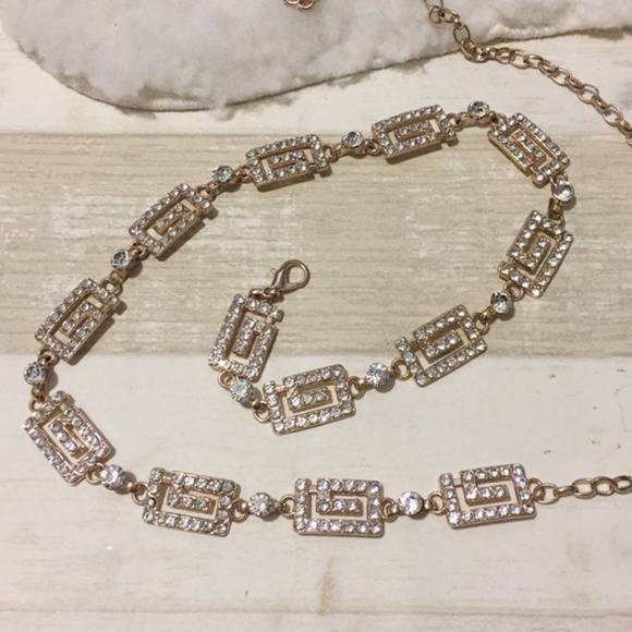 Accessories | Vintage Faux Stones Chain Belt | Poshmark
